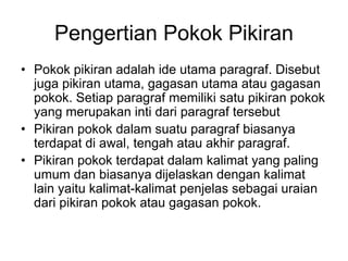 Pokok Pikiran dan Tabel Pikiran Kelas 5 | PPT