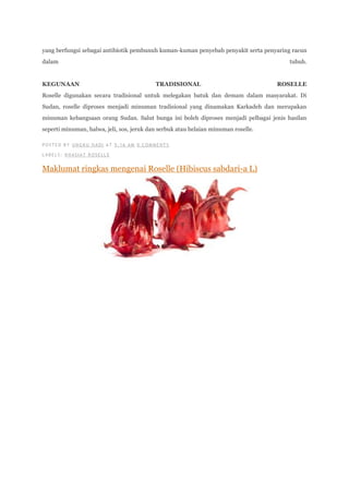 Pokok roselle | DOCX