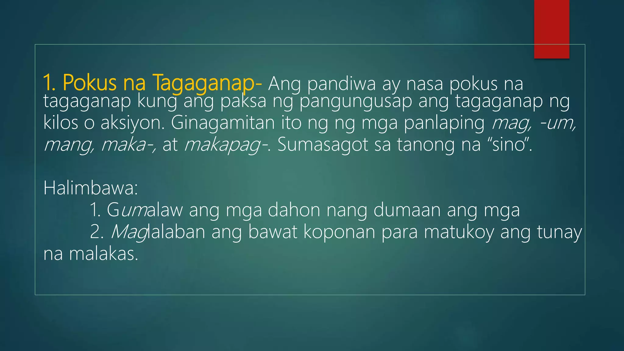 Pokus ng pandiwa | PPTX