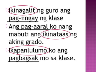 Pokus ng pandiwa sanhi at gamit | PPT