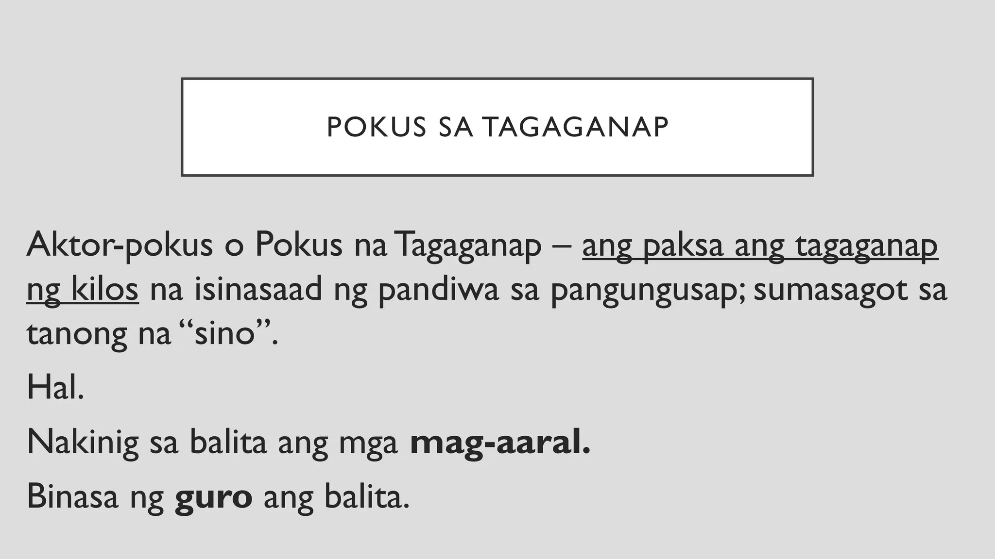 FILIPINO_Quarter1Week5_Pokus sa Tagaganap.pptx