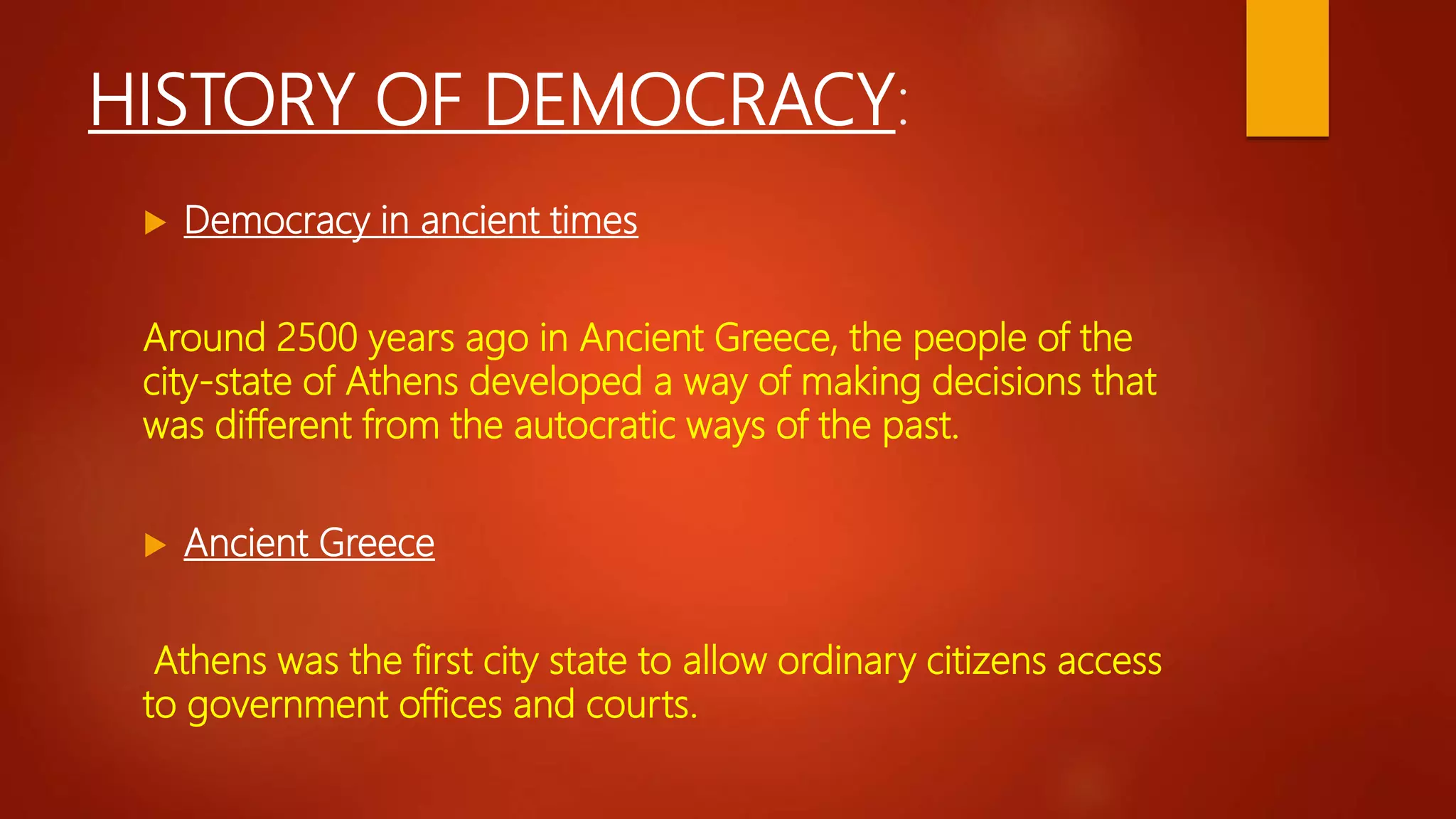 Democracy & Its Evolution | PPTX