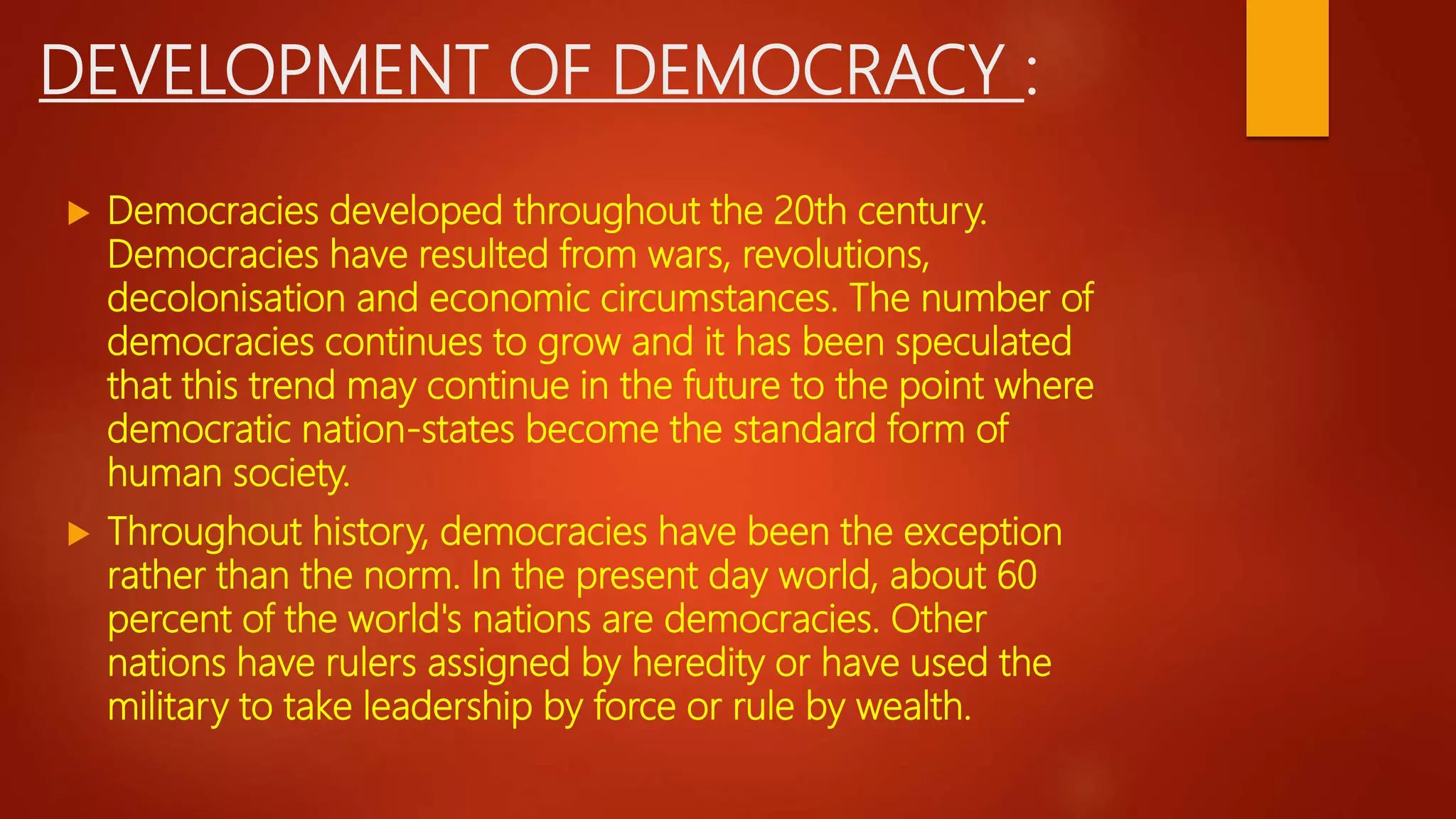 Democracy & Its Evolution | PPTX