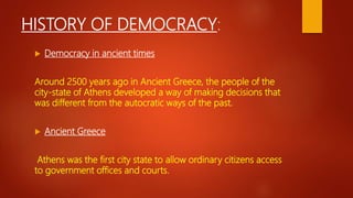 Democracy & Its Evolution | PPTX
