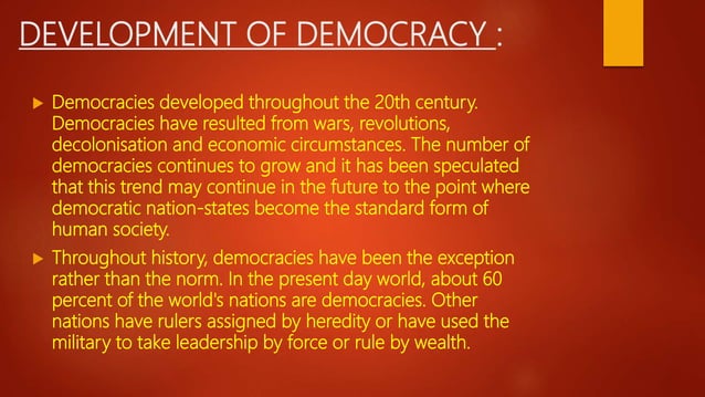 Democracy & Its Evolution | PPTX