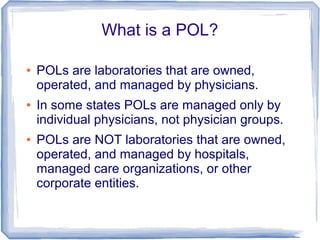 Practical guide to the U.S. physician office laboratory (POL) Part 1 | PPT