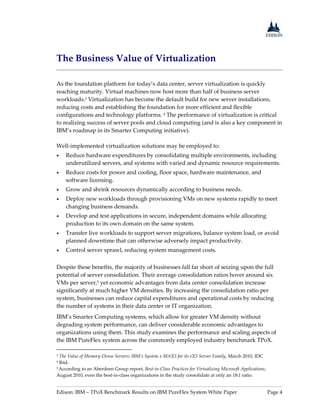 Virtualization Performance on the IBM PureFlex System | PDF