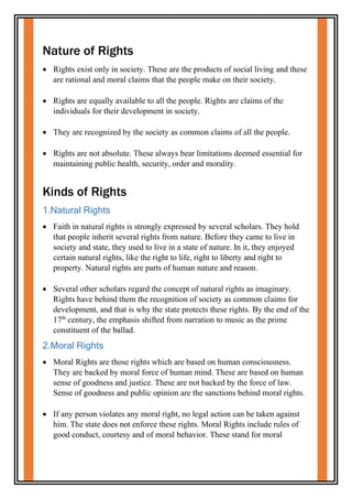 Meaning and Concept of Rights | PDF