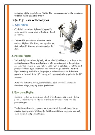 Meaning and Concept of Rights | PDF