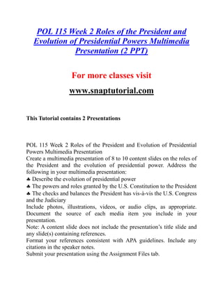 Pol 115 Effective Communication-snaptutorial.com