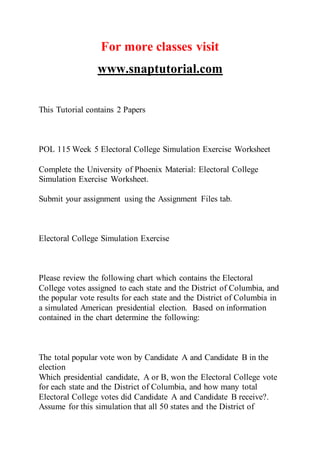 POL 115 Enhance teaching - snaptutorial.com | PDF