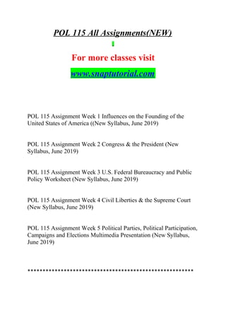 Pol 115 Exceptional Education-snaptutorial.com