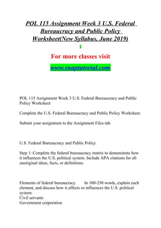 Pol 115 Exceptional Education-snaptutorial.com