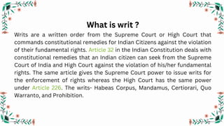 Writs of the Constitution | PDF