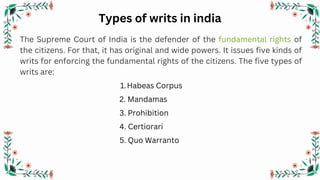 Writs of the Constitution | PDF
