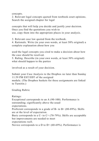 POL 123 – Case Analysis Instructions Purpose The goal.docx