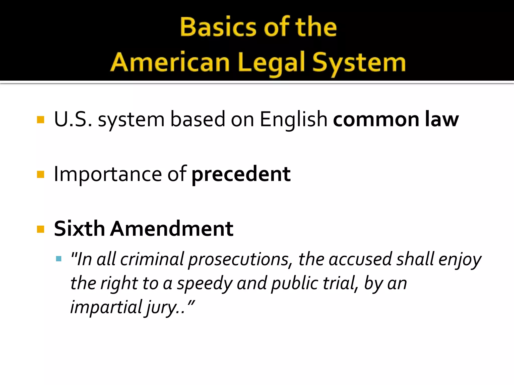 Chapter 10 - The American Legal System and the Courts | PPTX