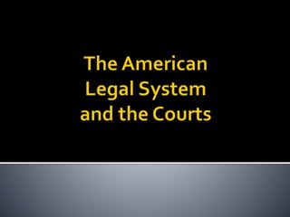 Chapter 10 - The American Legal System and the Courts | PPTX