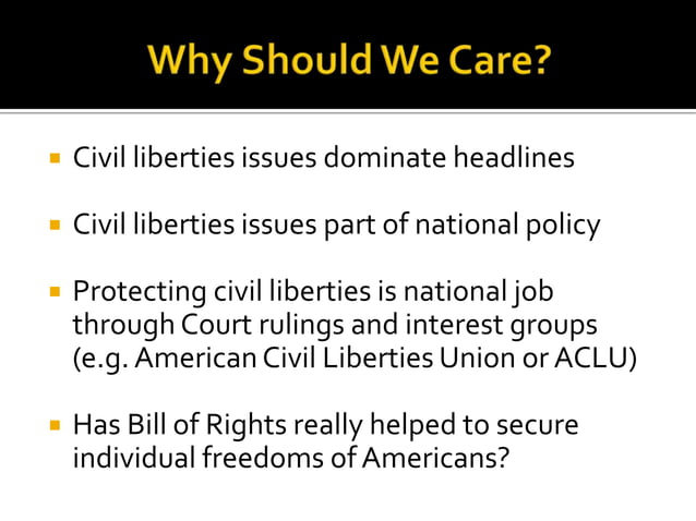 POL 140, Chapter 5, "Fundamental American Liberties" | PPT