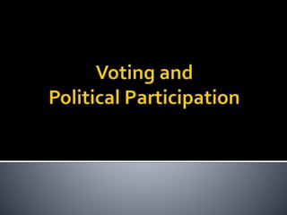 Voting and Political Participation | PPTX