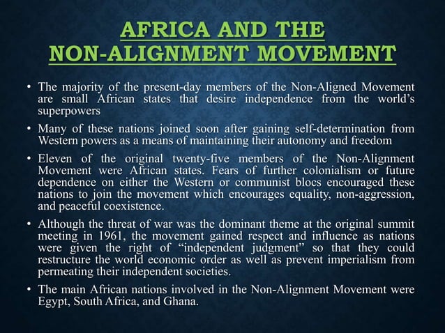 Non Aligned Movement | PPT