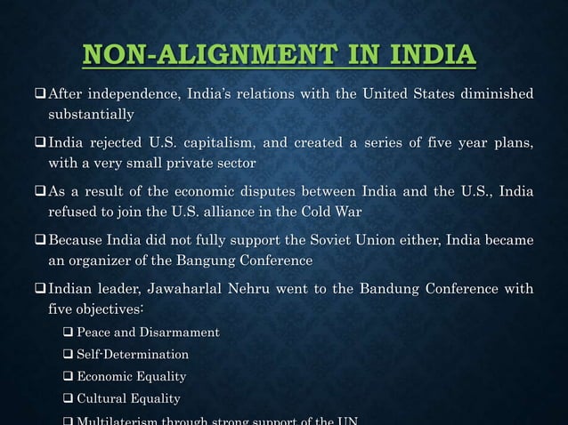 Non Aligned Movement | PPT | Political Issues & policy | Politics