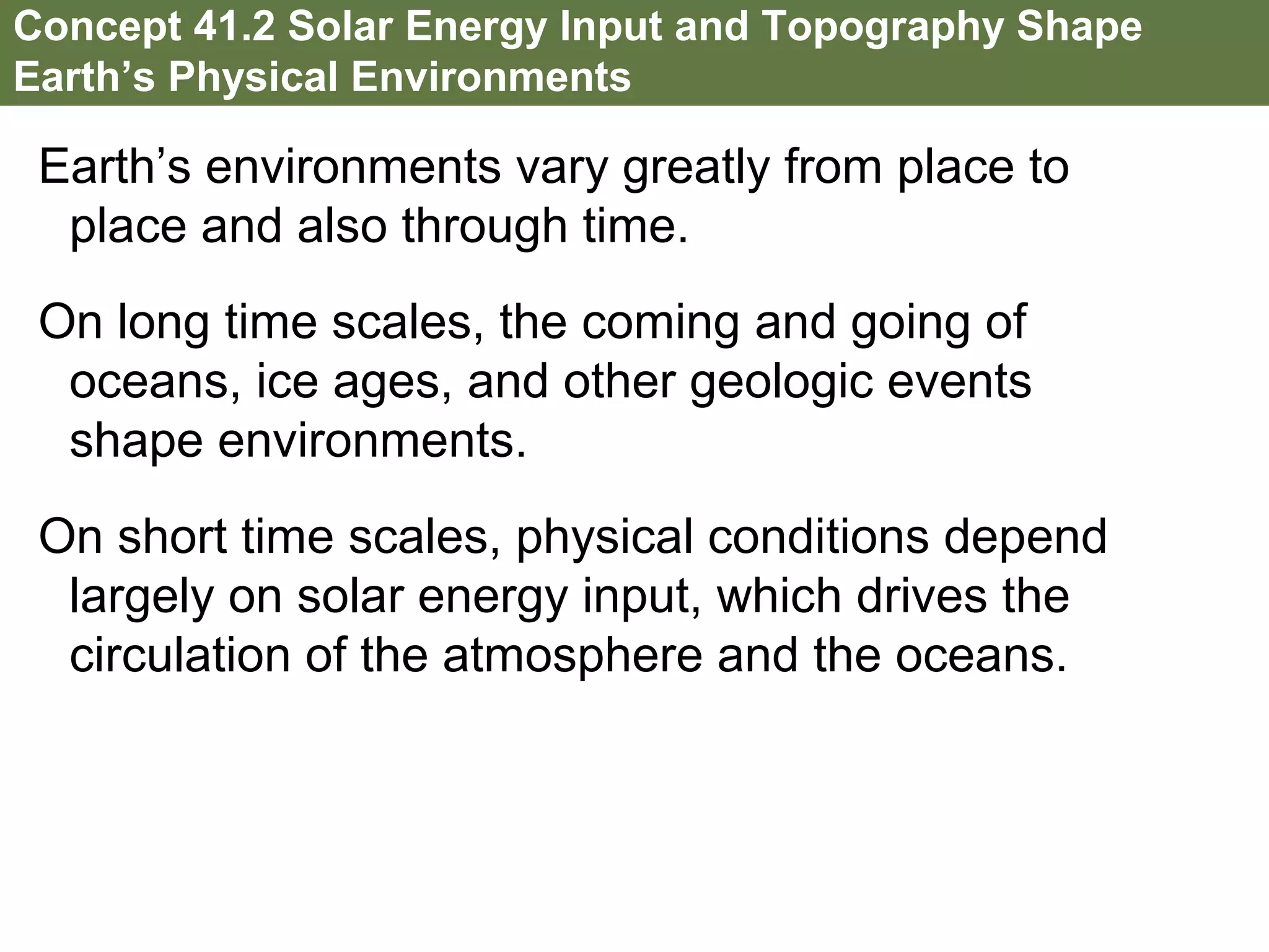 Po l2e ch41 lecture the distribution of earths ecological systems ...