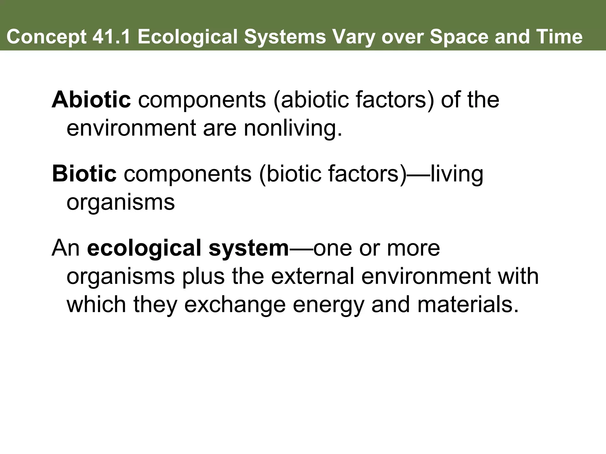 Po l2e ch41 lecture the distribution of earths ecological systems ...
