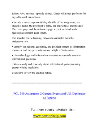 POL 300 Something Great/newtonhelp.com