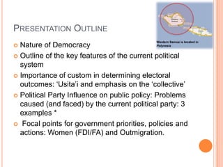 Pol317 samoa presentation | PPTX | Civic affairs | Politics