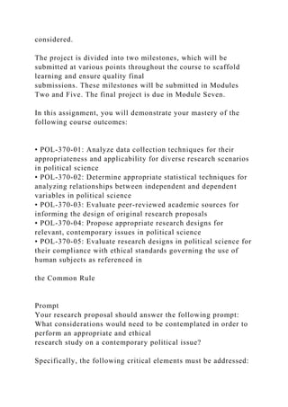 POL 370 Final Project Guidelines and Grading Guide O.docx