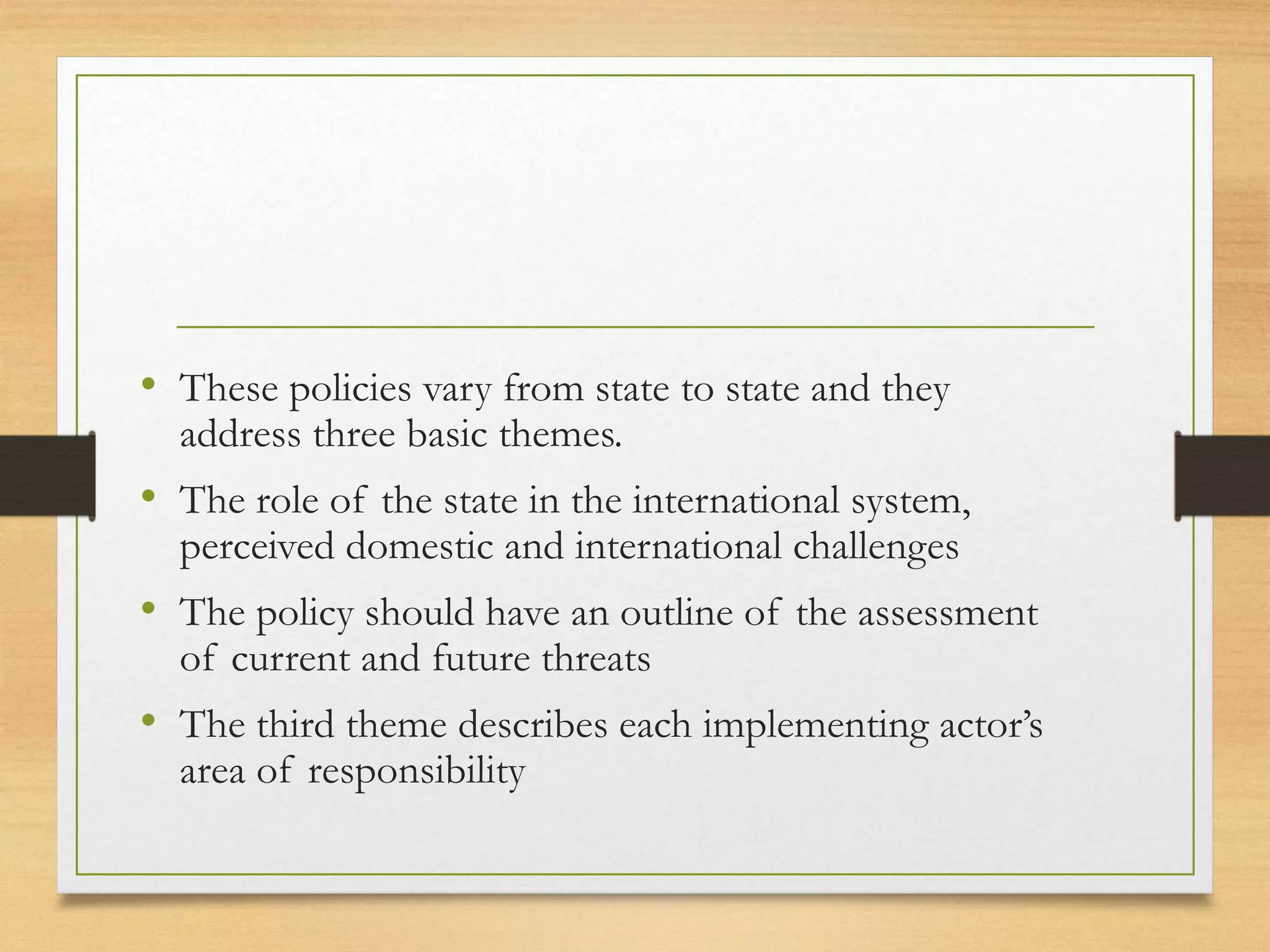 Importance of National security policy | PPTX