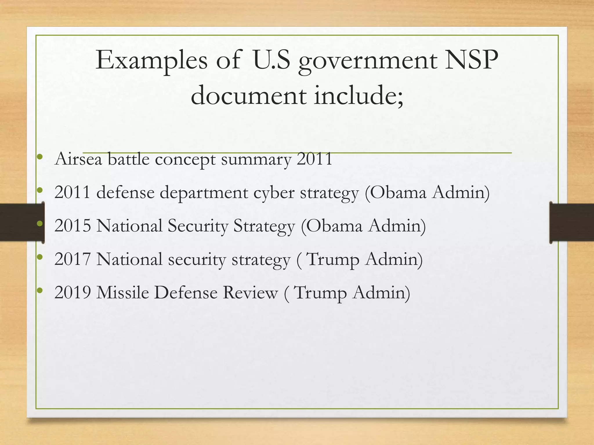 Importance of National security policy | PPTX