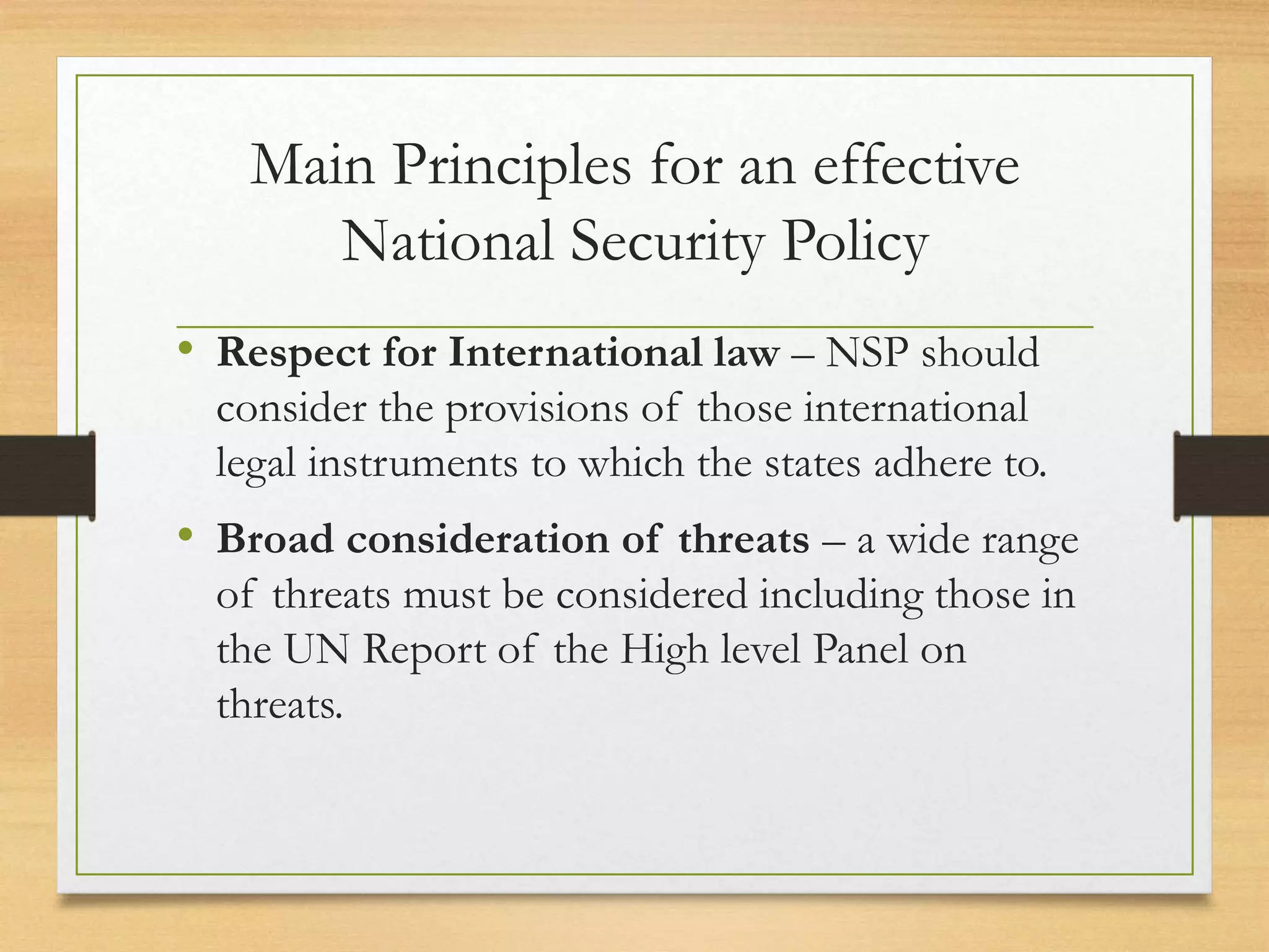 Importance of National security policy | PPTX