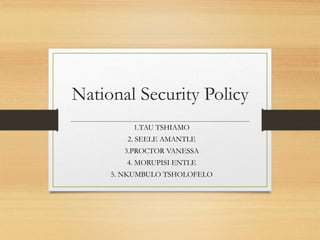 Importance of National security policy | PPTX