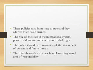 Importance of National security policy | PPTX
