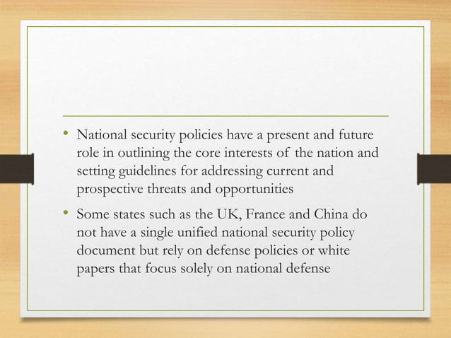 Importance of National security policy | PPTX | Political Issues ...