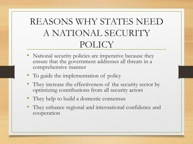 Importance of National security policy | PPTX | Political Issues ...