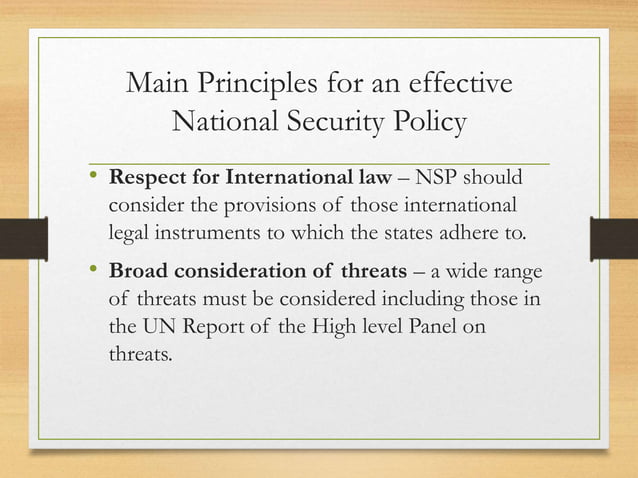 Importance of National security policy | PPTX | Political Issues ...