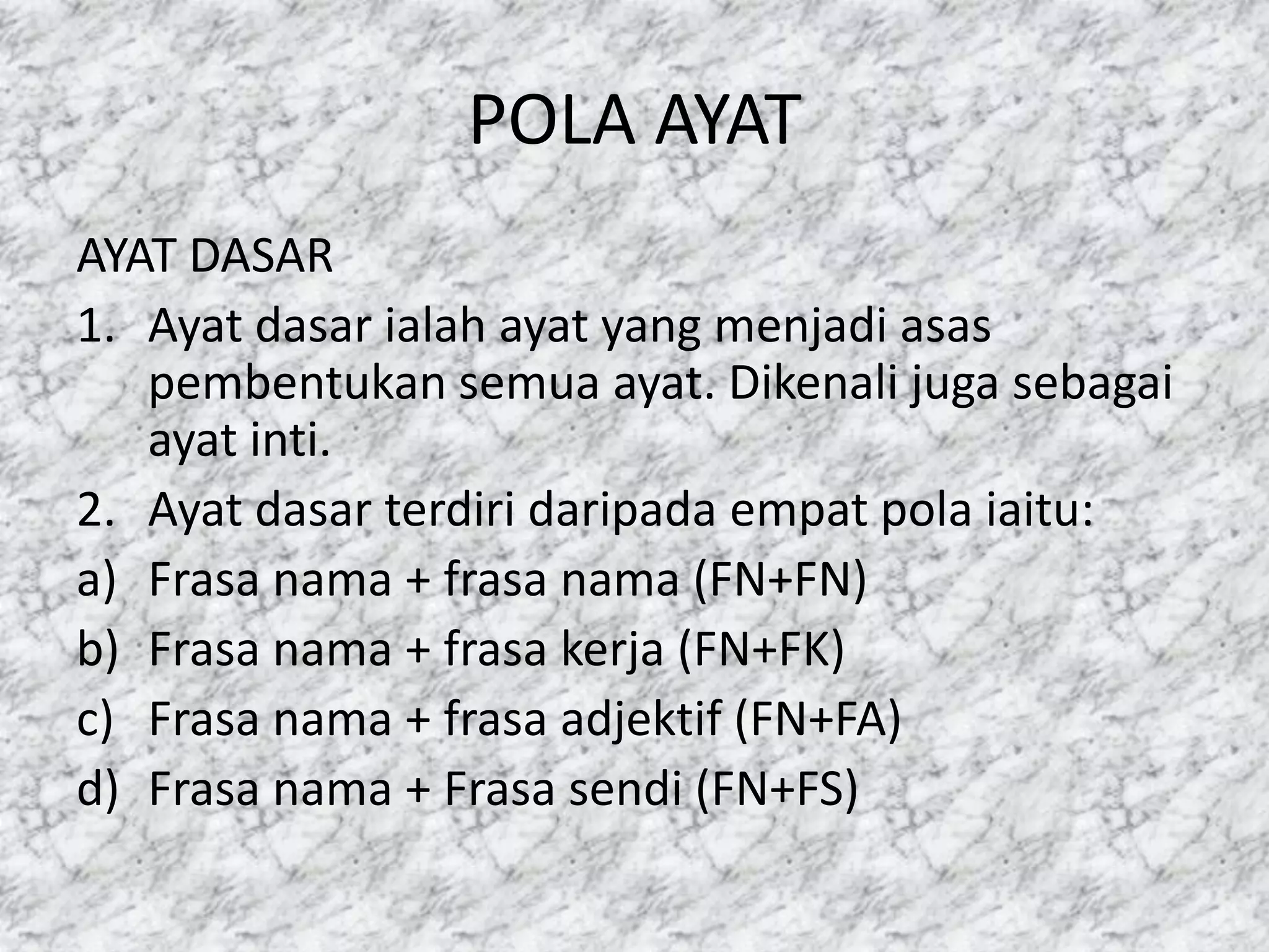 Pola ayat | PPTX