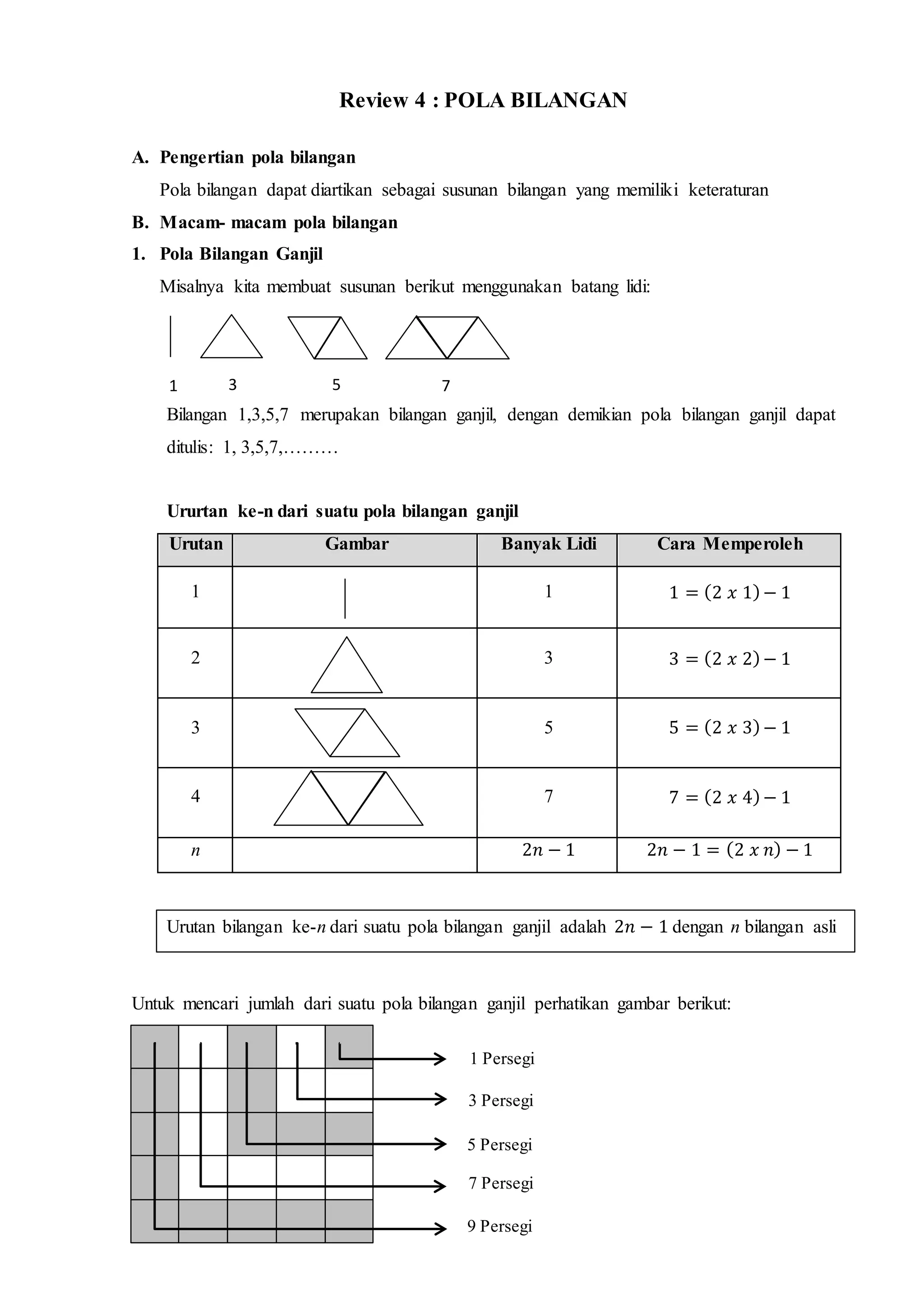 Pola bilangan | DOCX