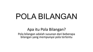 Pola bilangan | PPTX