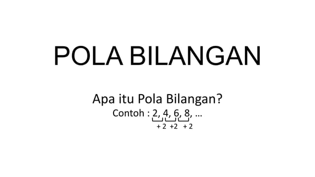 Pola bilangan | PPTX