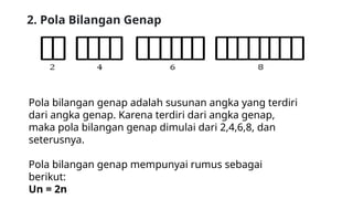 PENGERTIAN POLA BILANGAN DAN PENJELASANNYA | PPT