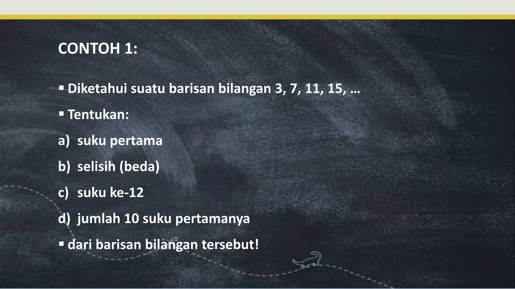POLA BILANGAN (BARISAN ARITMATIKA & DERET ARITMATIKA) | PPTX