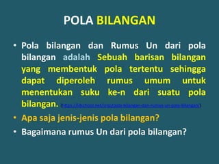 Pola bilangan pertemuan 2 | PPTX