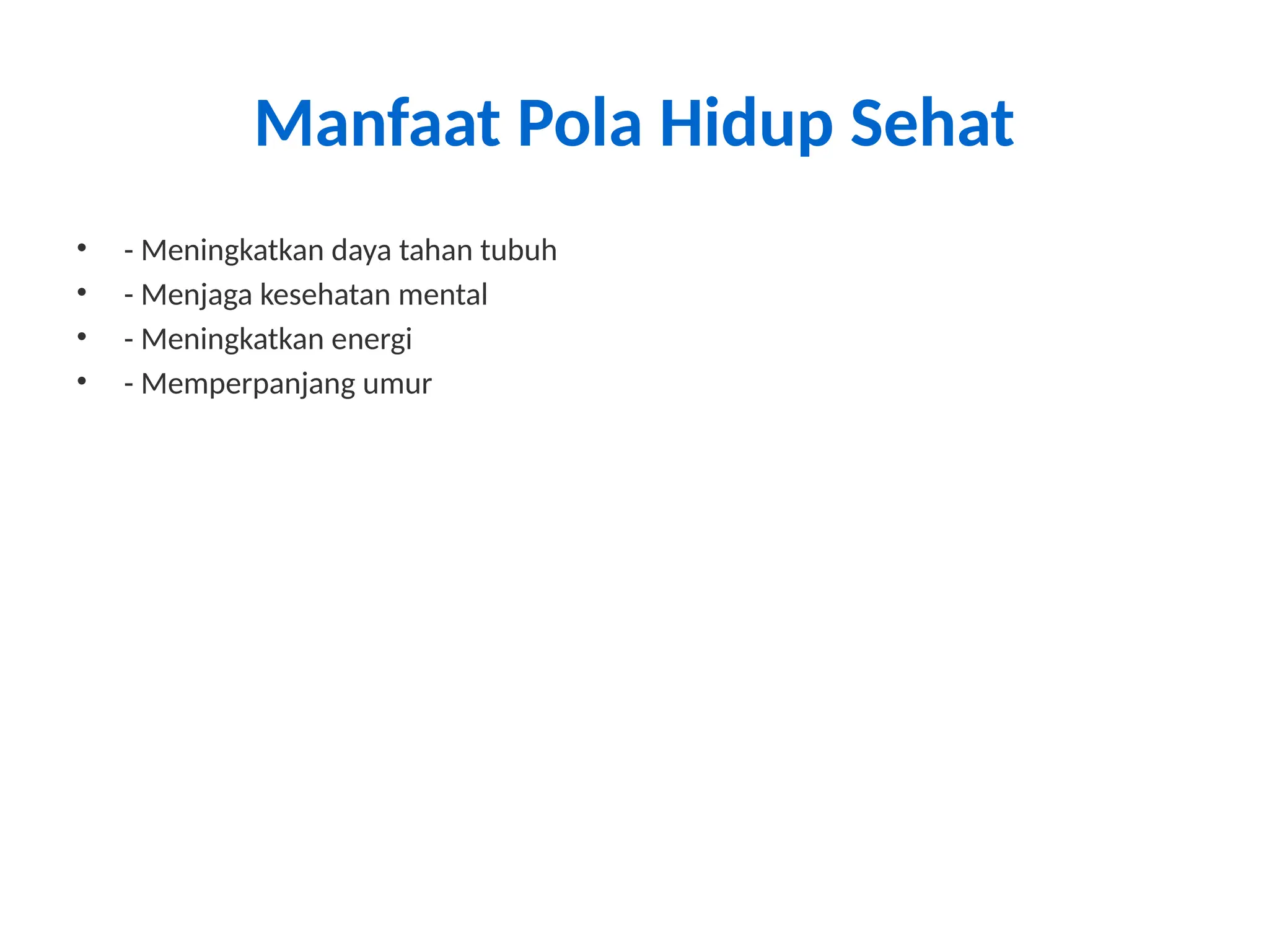 Cara melakukan atau membangun Pola hidup sehat | PPTX