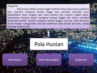Pola hunian (sejarah) | PPT