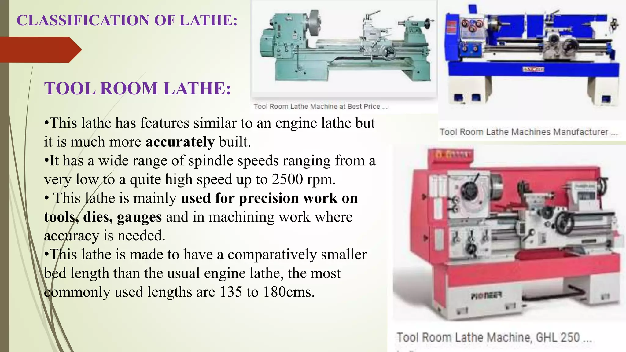 LATHE MACHINE,CLASSIFICATION OF LATHE MACHINES,WORKING PRINCIPLE OF ...