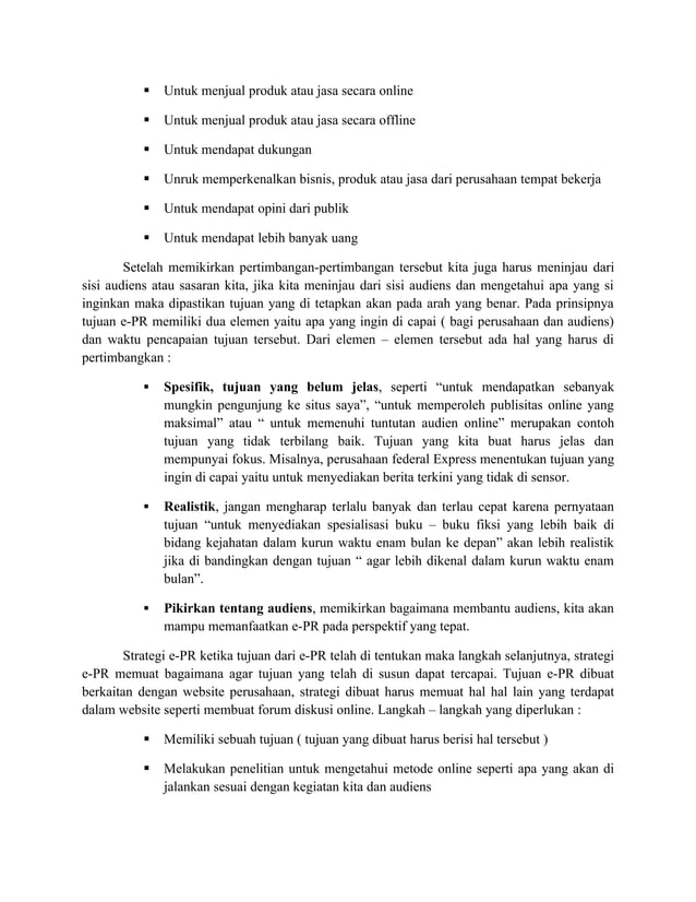 Pola kerja public relation di zaman teknologi informasi | PDF